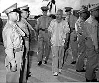 President Truman with Marine Guard During Trip to Key West