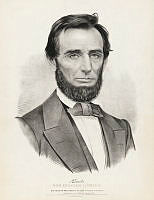 Lithograph of President Abraham Lincoln